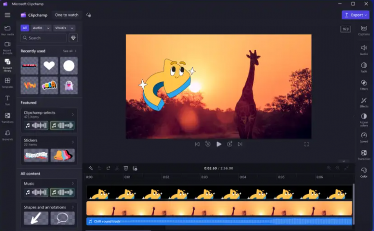 ClipChamp-videoeditori käytössä – edu.turku.fi